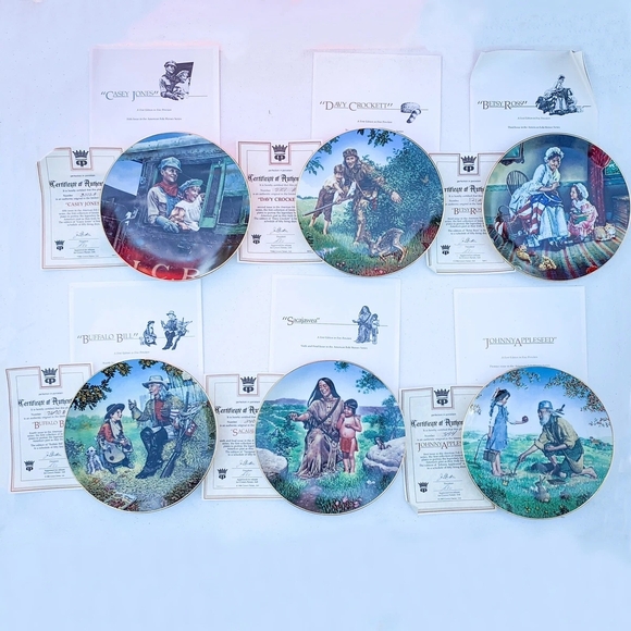 Vintage | Accents | American Folk Heroes Collector Plate Series ...